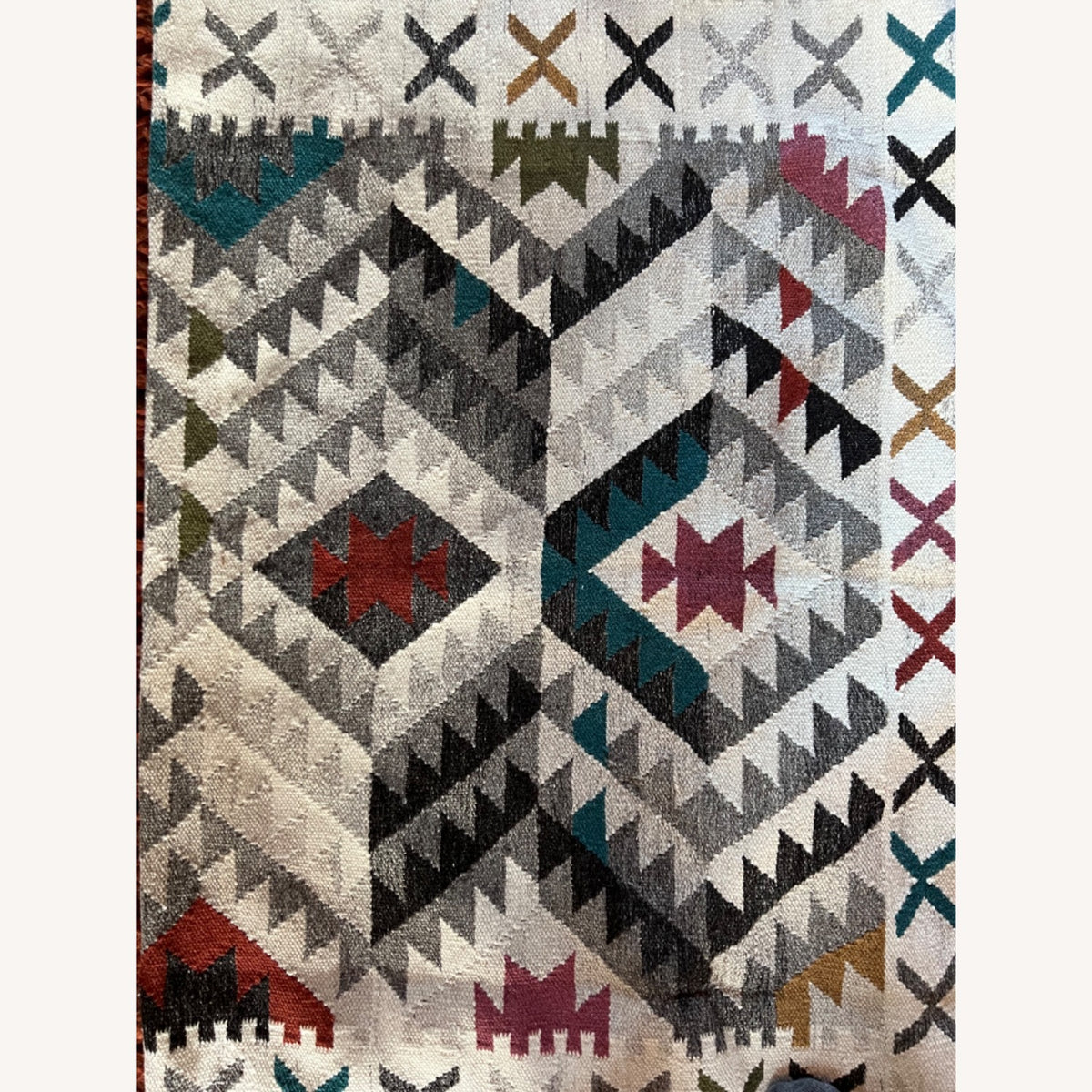 IKEA HORUPHAV Rug Handmade 63 x 91" Flatwoven Wool Carpet Multicolor 5 ...