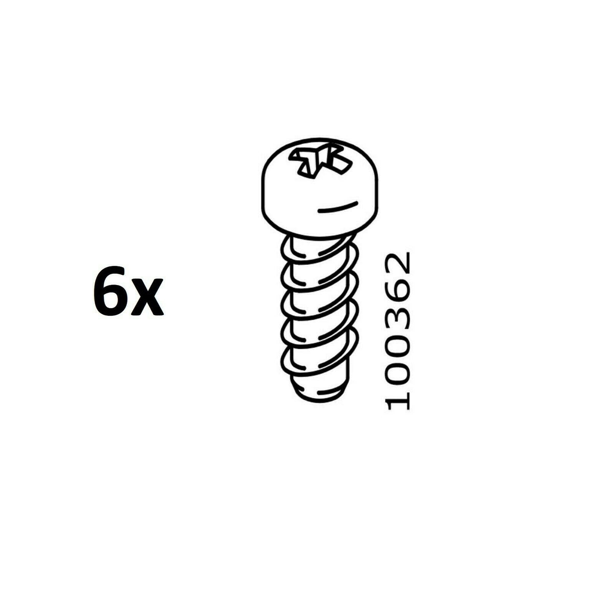 IKEA Screws (6 Pack) Part # 100362 Replacement Hardware Fittings – Discouch